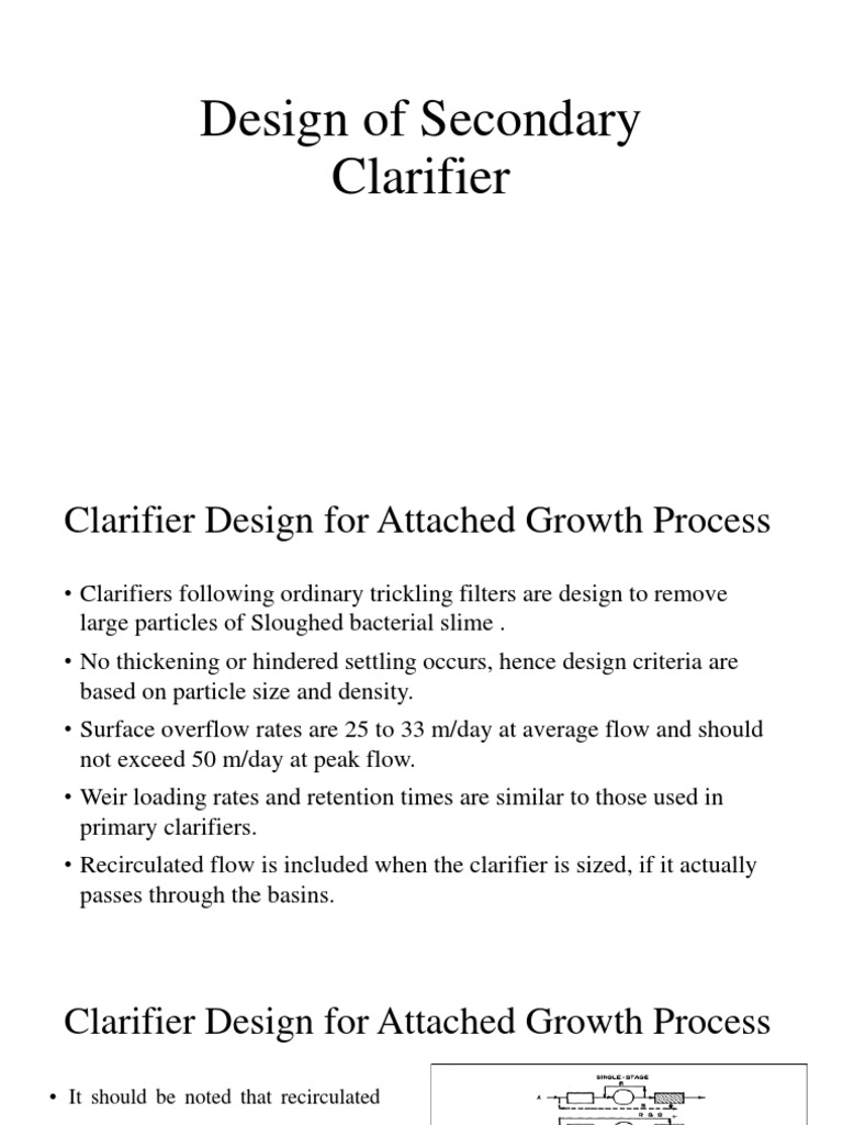 Lec 15 (Design of Secondary Clarifier) | PDF | Water Pollution ...