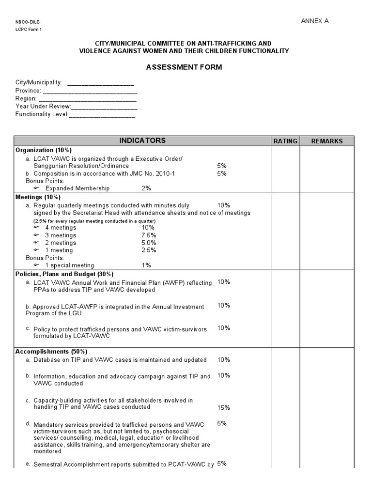 Lcat Vawc Functionality Forms | PDF