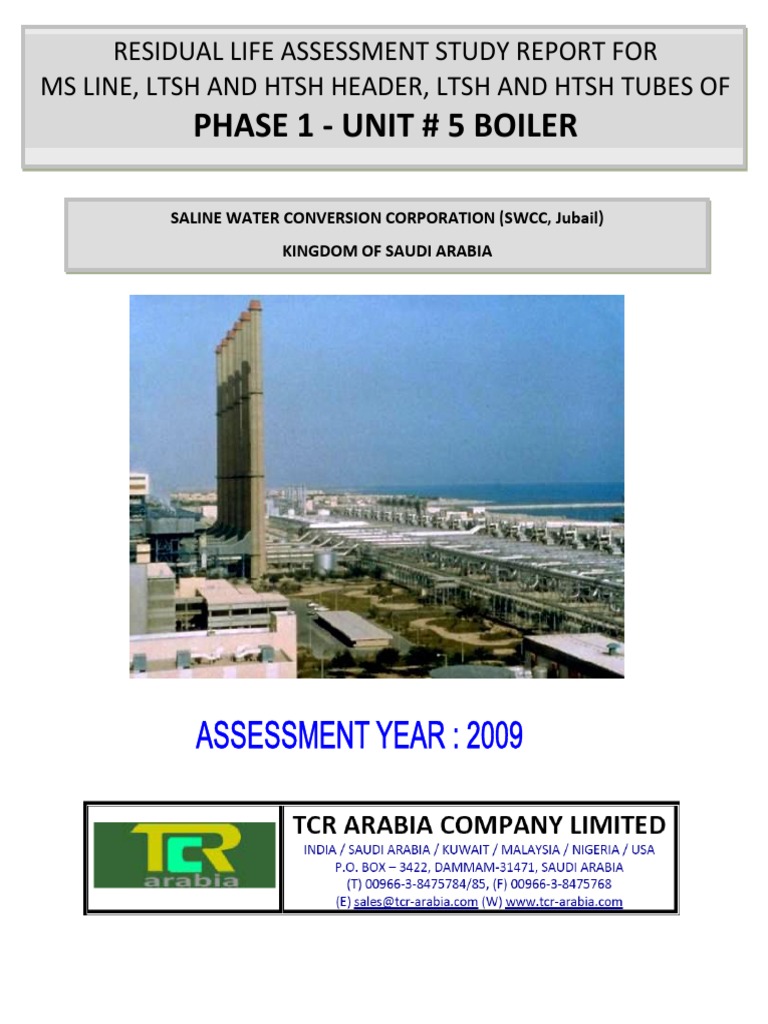 Complete Report Rla SWCC Ksa Phase 1 Unit5boiler | PDF | Fracture ...