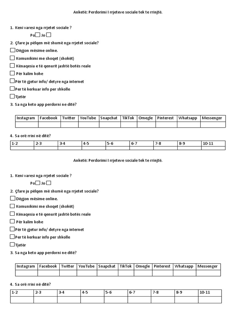 Anketë | PDF