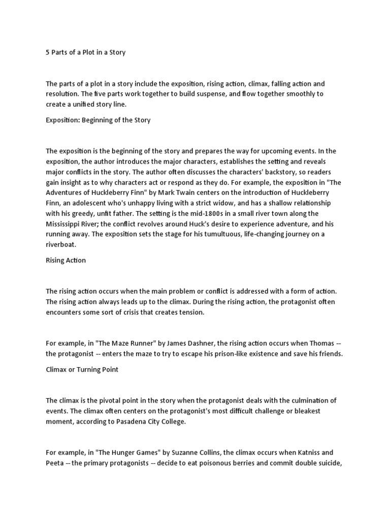 Parts of Plot | Download Free PDF | Plot (Narrative) | Huckleberry Finn