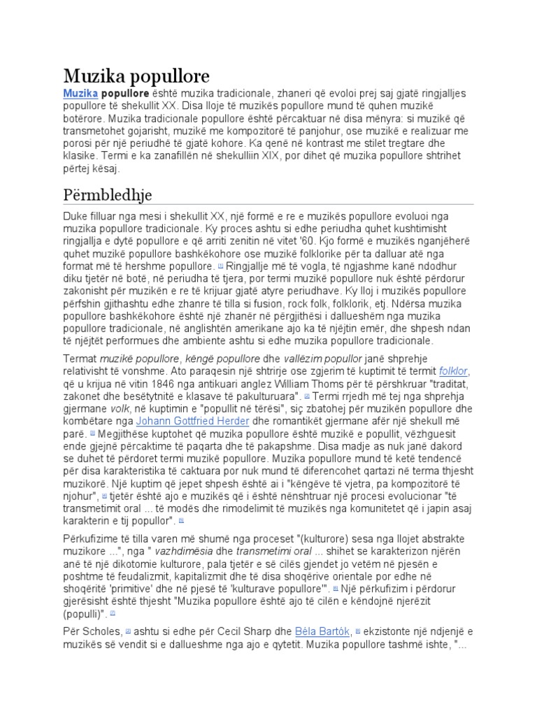 Muzika Popullore | PDF