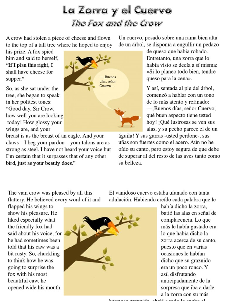 La fábula del zorro y el cuervo | PDF