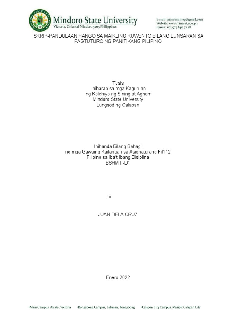 Format NG Pananaliksik | PDF