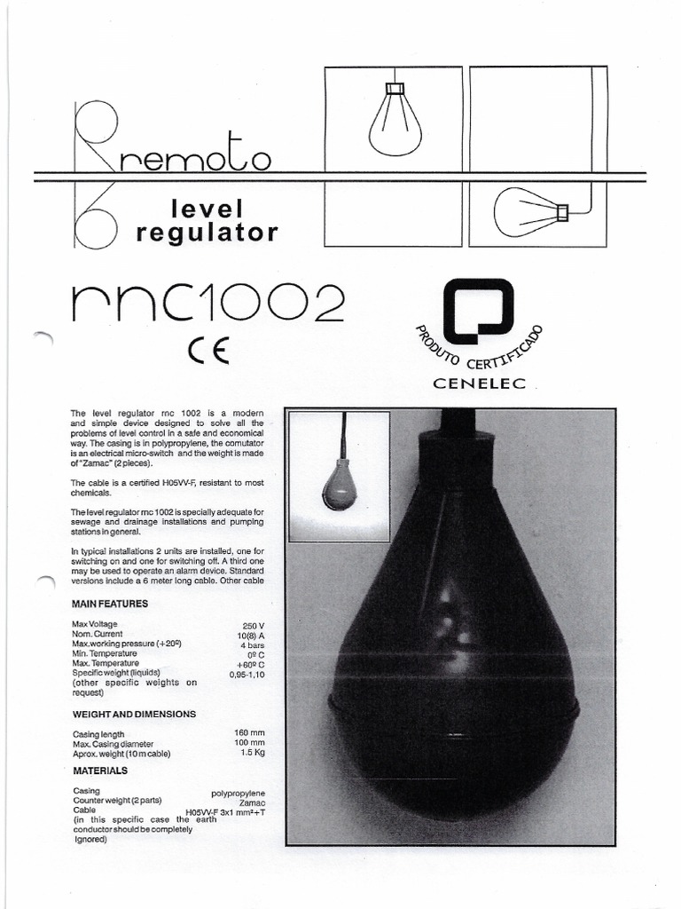 Float Ball Switch rnc1002 | PDF