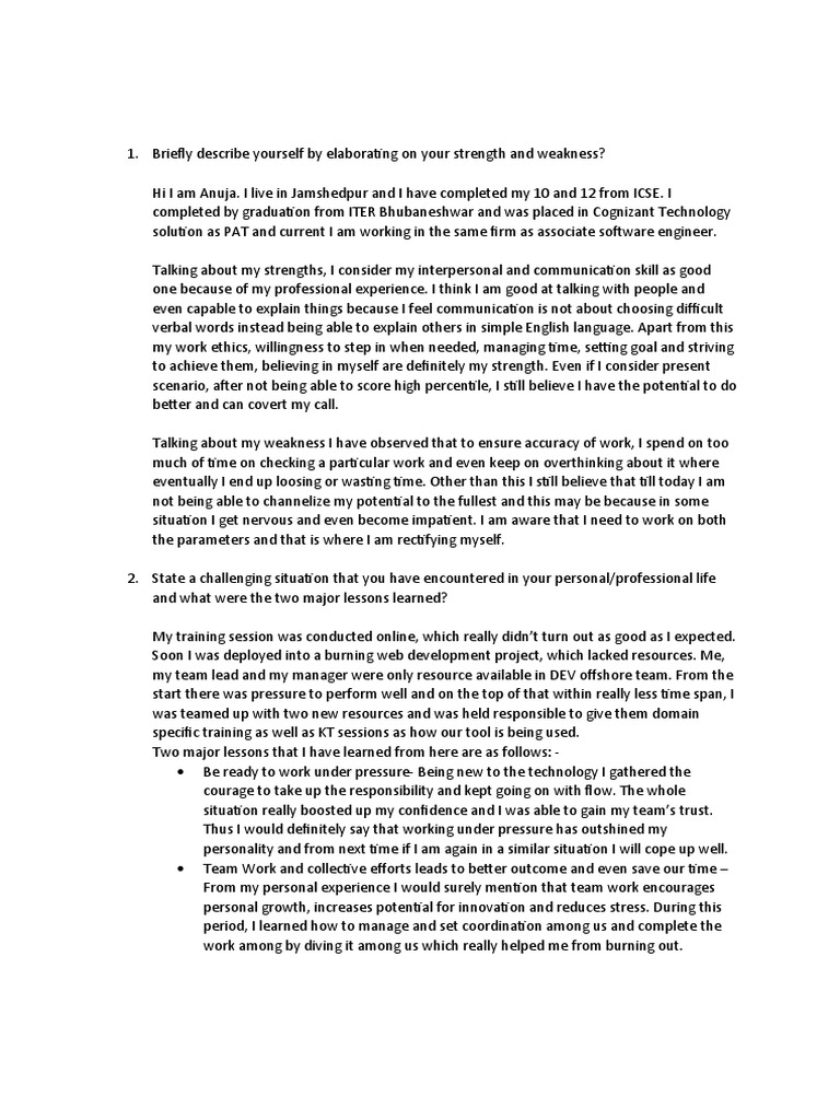 Preparing for an MBA Interview: A Comprehensive Self-Assessment by ...