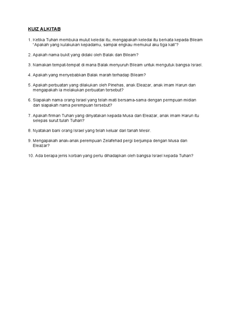 Kuiz Alkitab Pdf