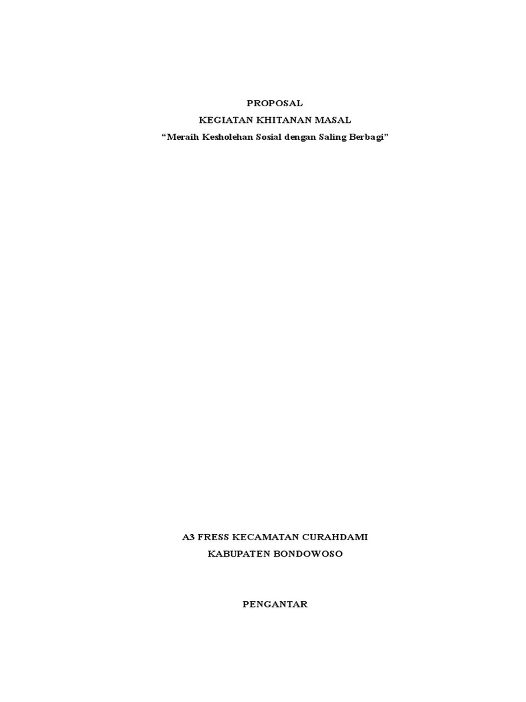 Proposal Khitanan Masal A3 | PDF
