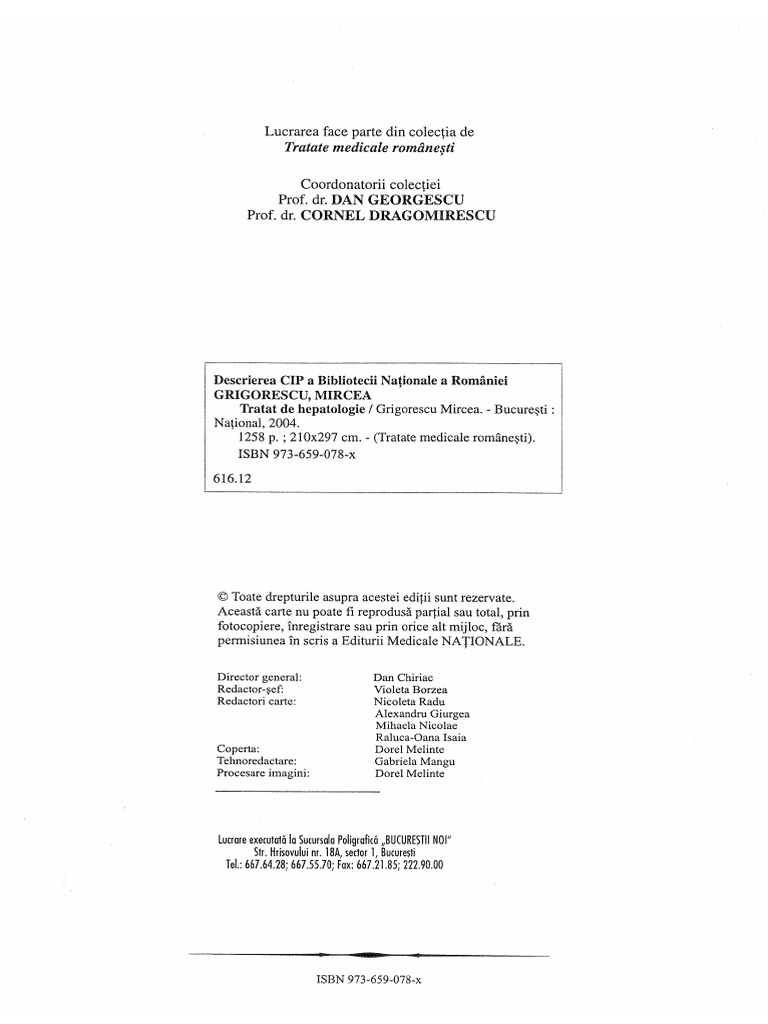 Tratat de Hepatologie 2004 | PDF