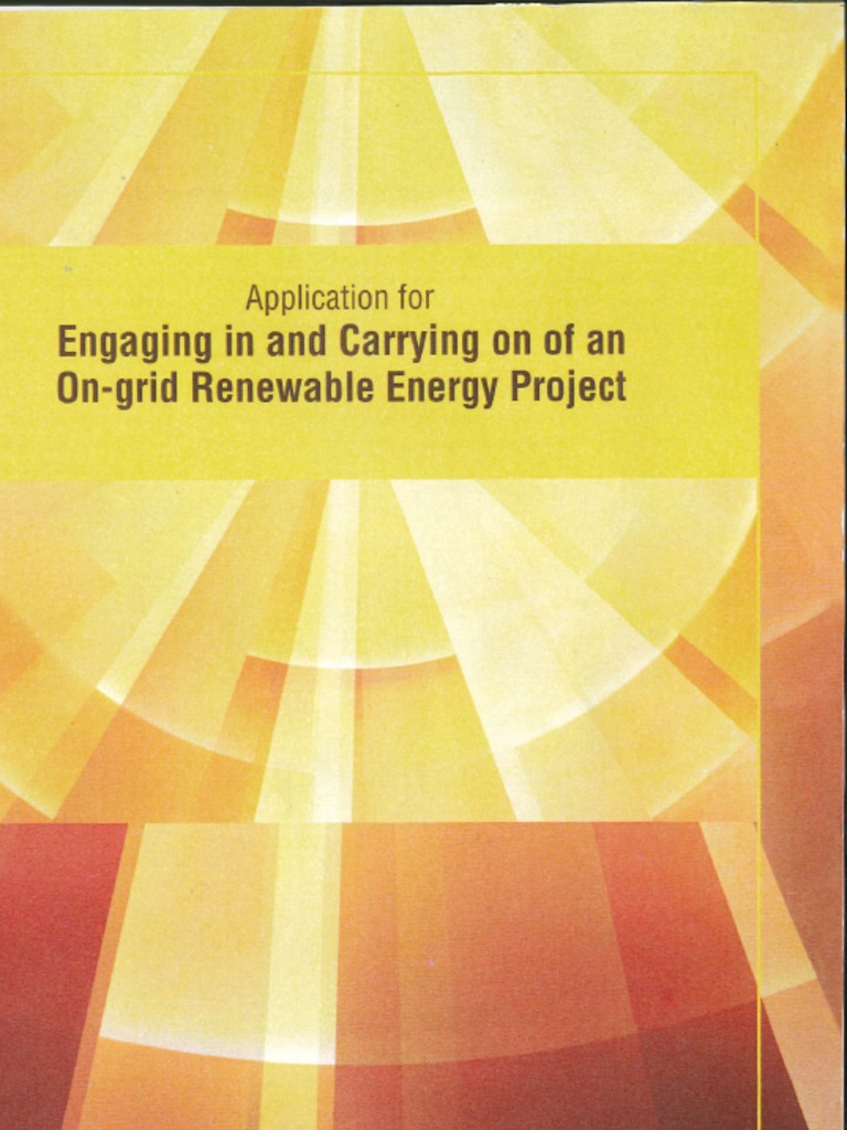 Engaging Carrying On Grid Solar PV Project Application | PDF