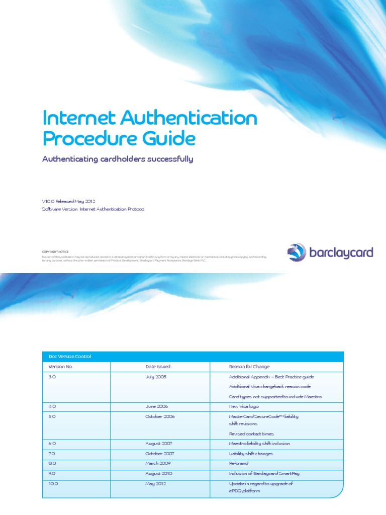 Internet - Authentication - Procedure - Guide - Barclays 3DS | PDF ...