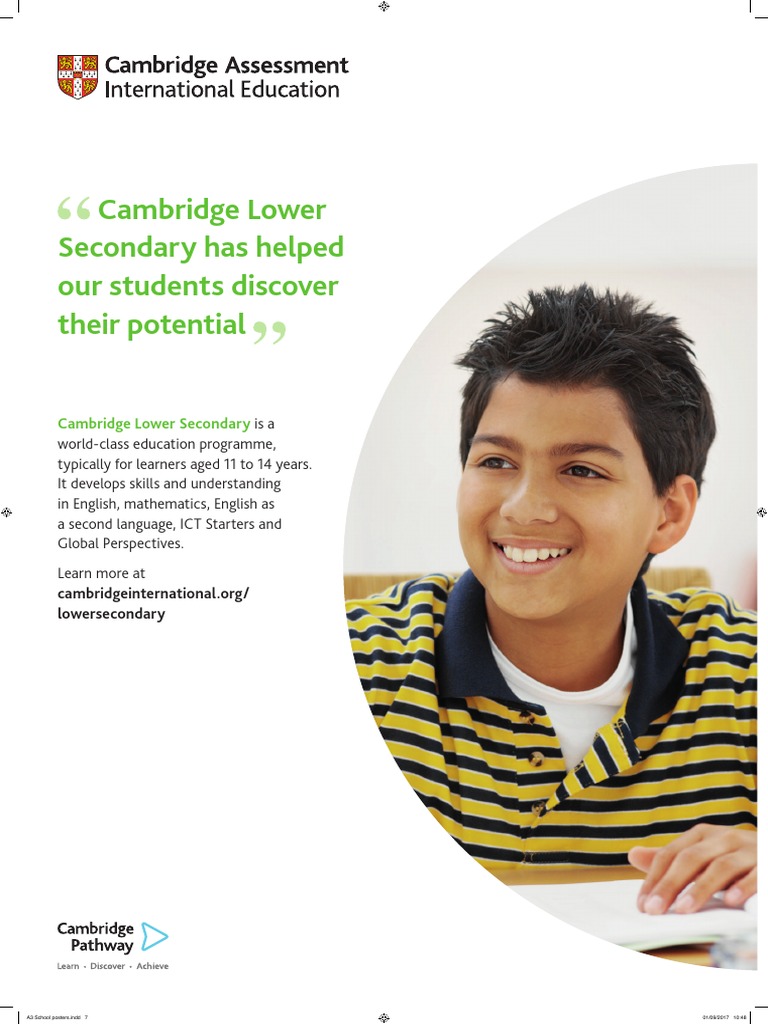 Cambridge Lower Secondary Poster Print Ready Version | PDF | Career & Growth | Social Science