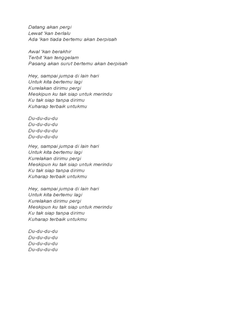 Datang Akan Pergi | PDF