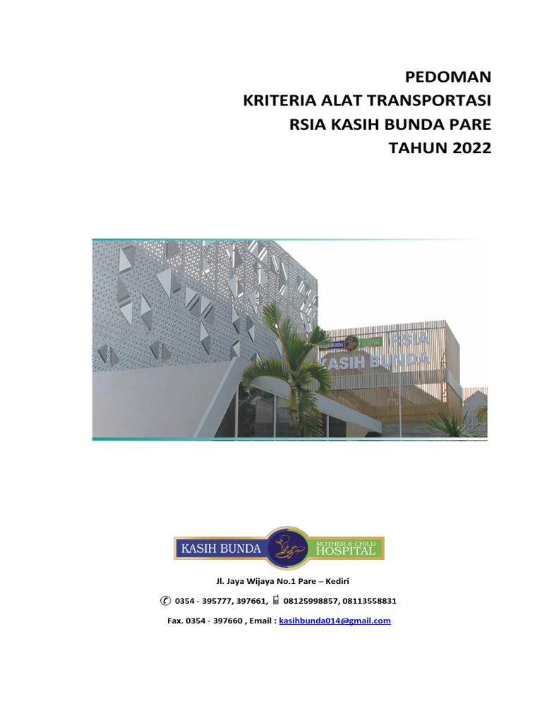 Pedoman Kriteria Transportasi | PDF