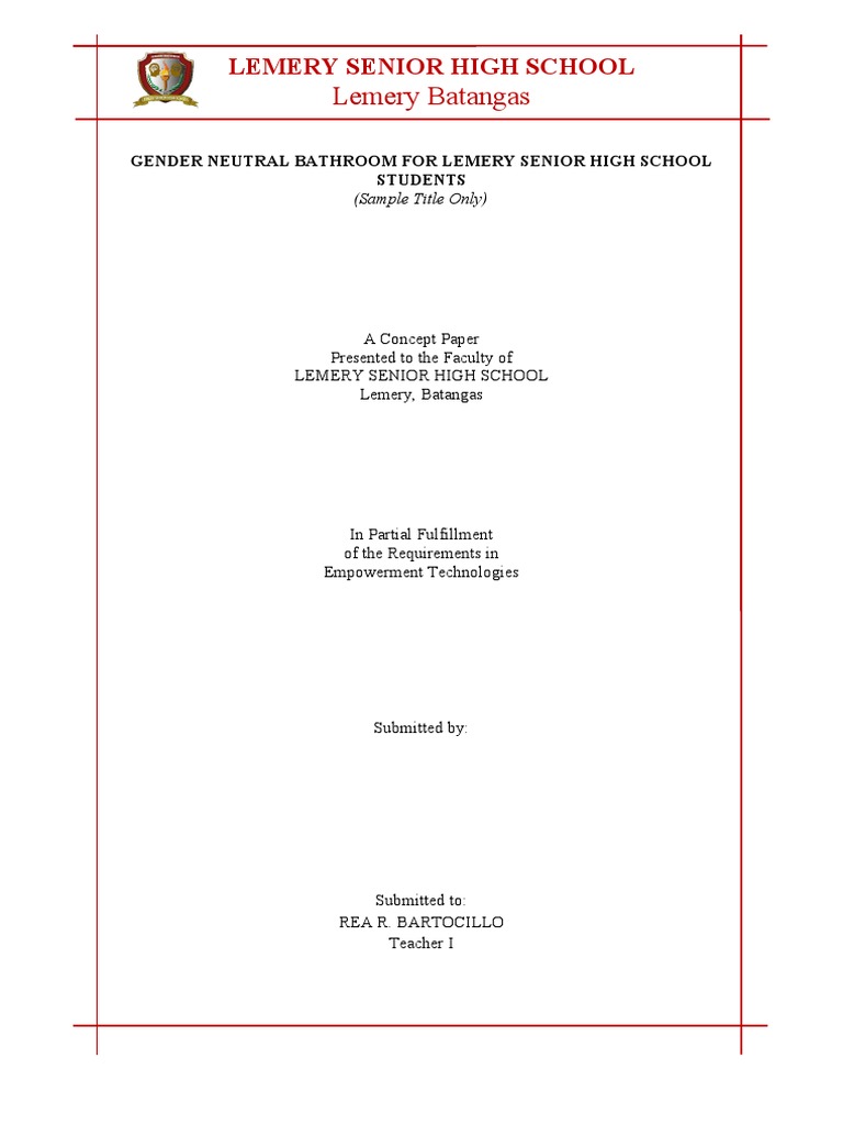 Concept Paper Template | PDF | Language Arts & Discipline