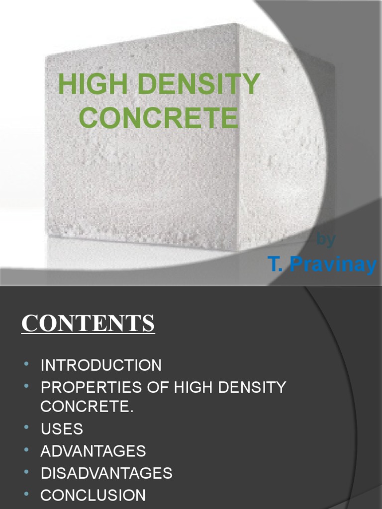 High Density Concrete | PDF