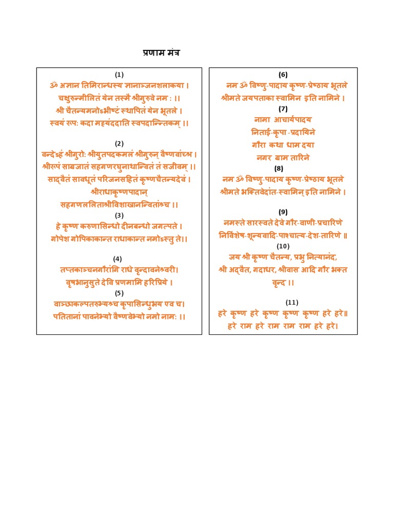 Complete Guru Pranam Mantra-Hindi | PDF