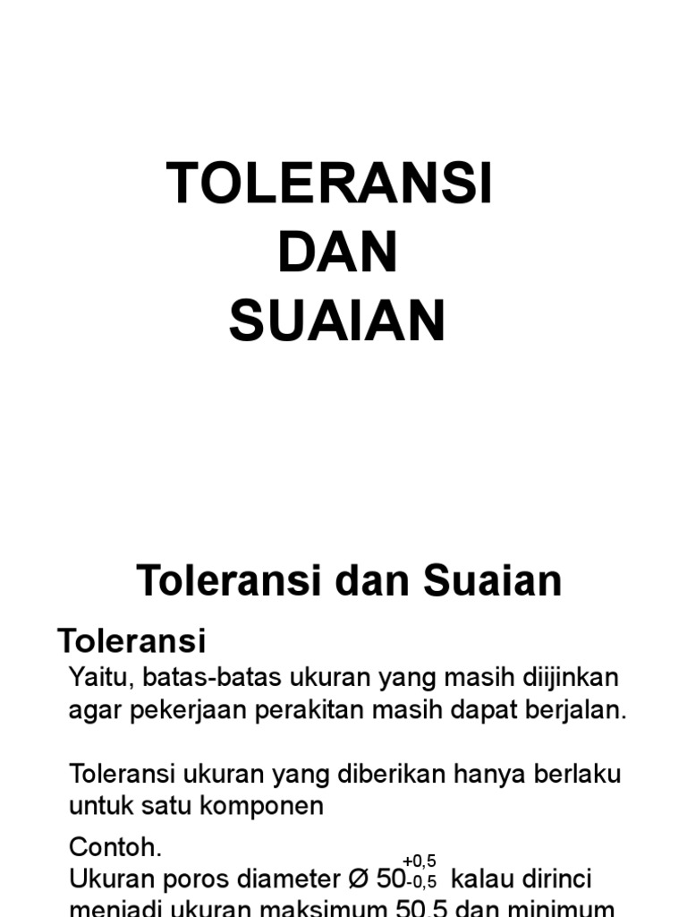 Toleransi Dan Suaian Oke | PDF