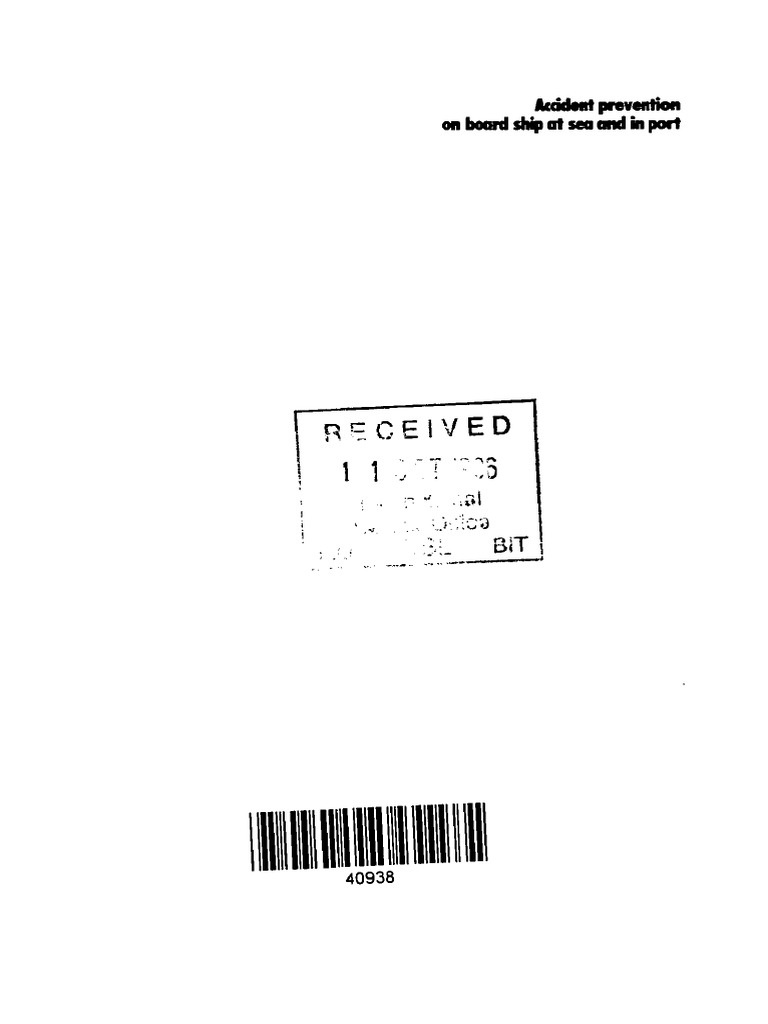 Accident Prevention On Board Ship at Sea and in Port | PDF ...