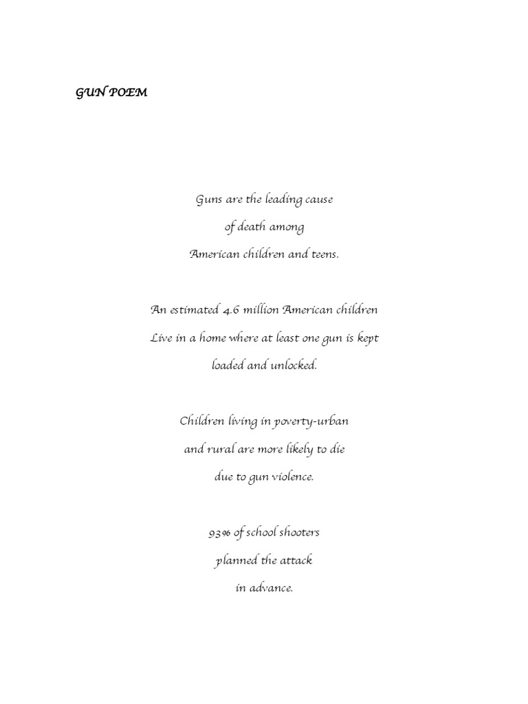 Gun Poem | PDF
