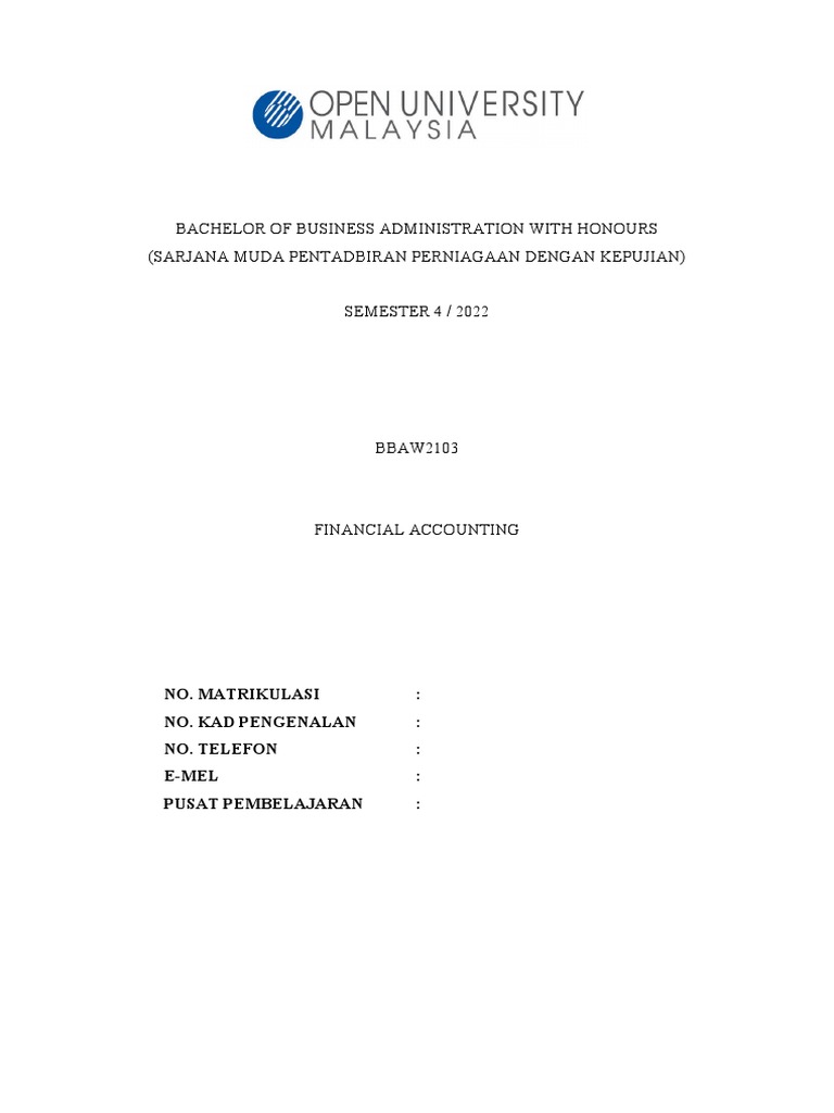 Financial Accounting Assignments Overview Pdf