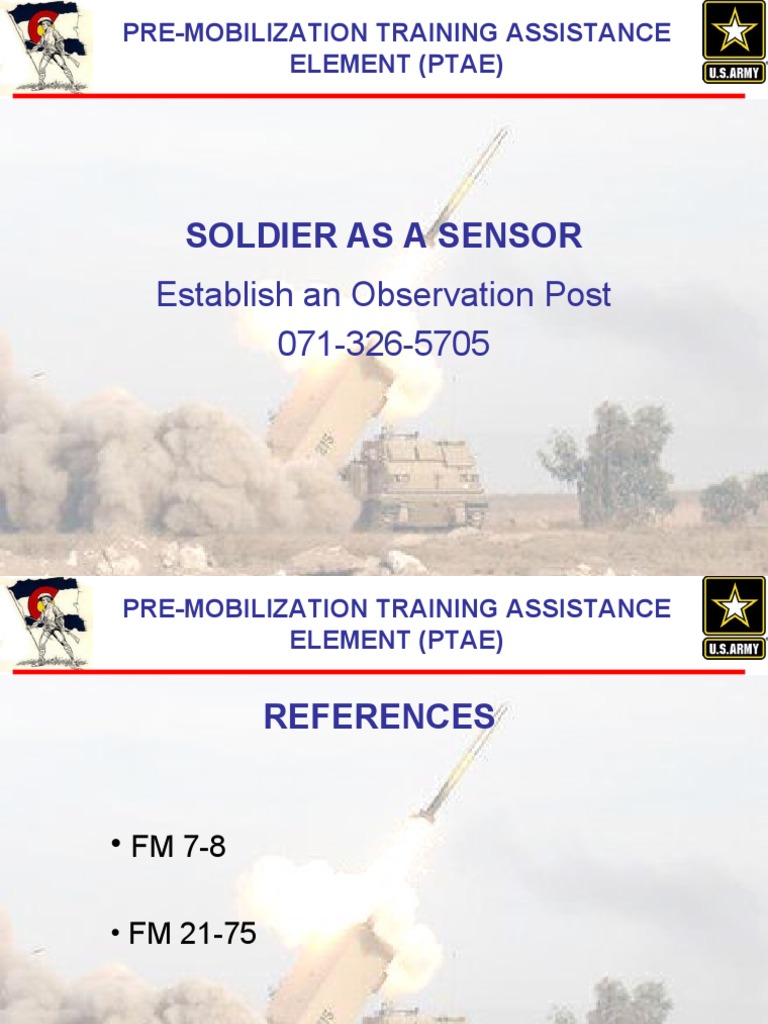 Establishing a Military Observation Post | PDF | Radio | Camouflage