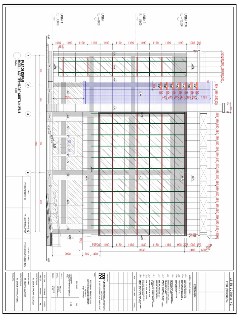 Ar.010-001 Fasade Depan Modul Acp | PDF