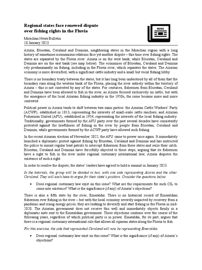 PIL 2023 - Tutorial 1 | PDF | International Relations