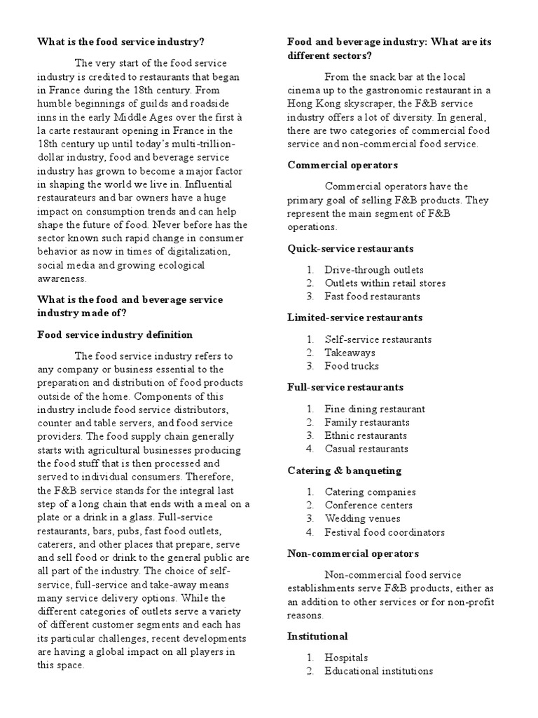 FFS Orientation | PDF | Foodservice | Restaurants
