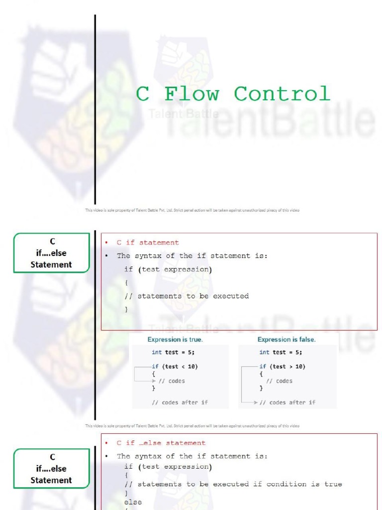 C Flow Control | PDF