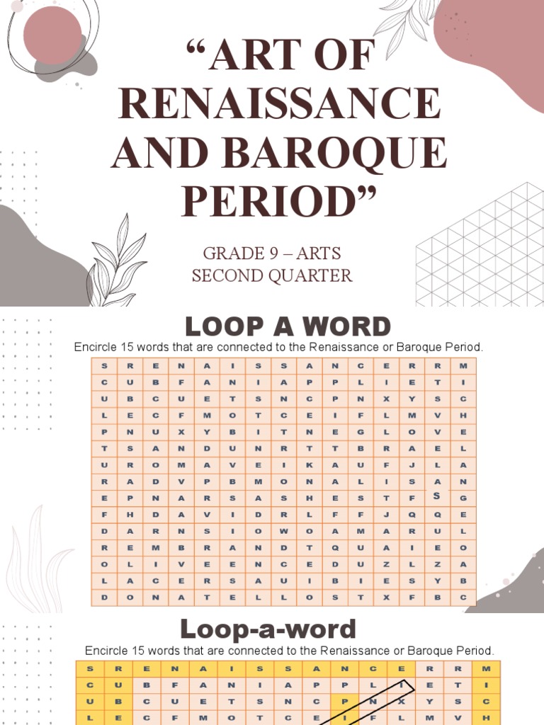 Arts - Quarter Ii (Grade 9) | PDF | Raphael | Baroque