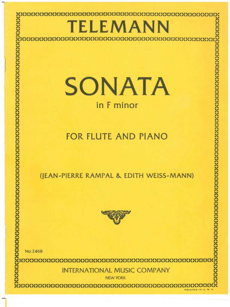 TELEMANN - Sonata in F Minor | PDF