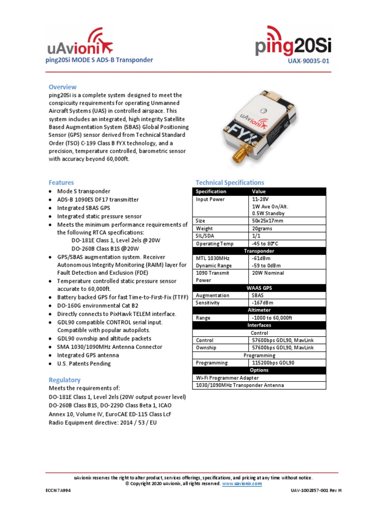 Ping20Si-DataSheet - Rev H | PDF | Global Positioning System | Computer Engineering