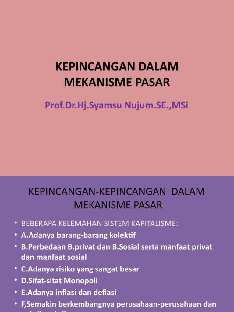 2.kepincangan Dalam Mekanisme Pasar | PDF