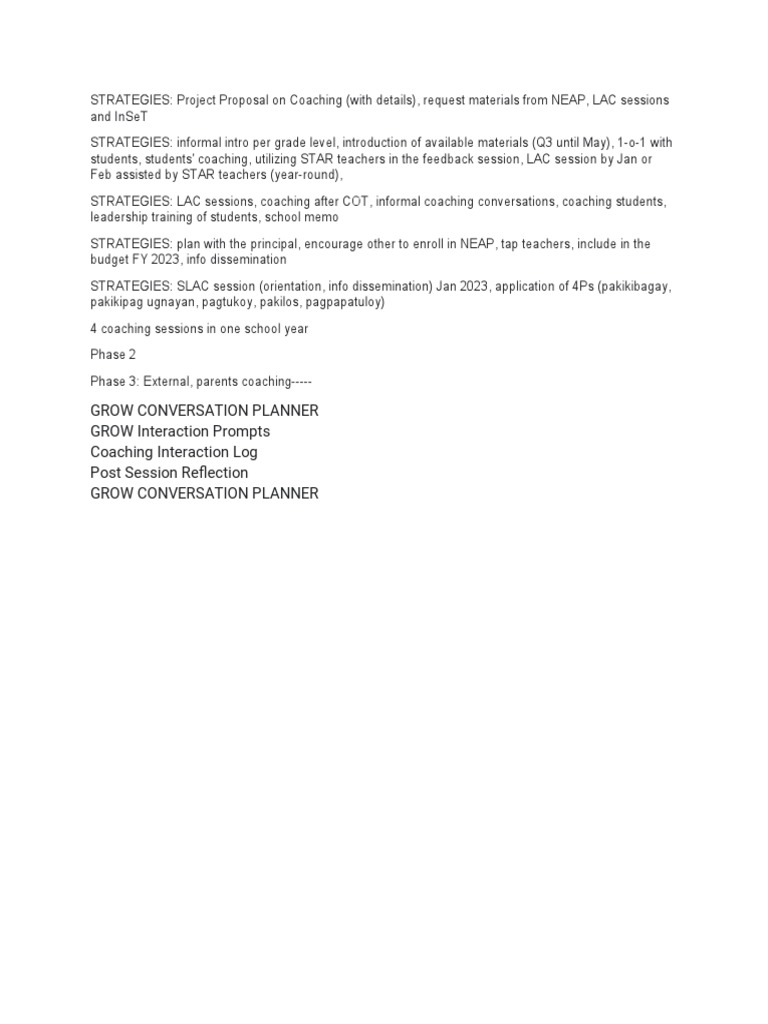 Action Plan Ideas | PDF