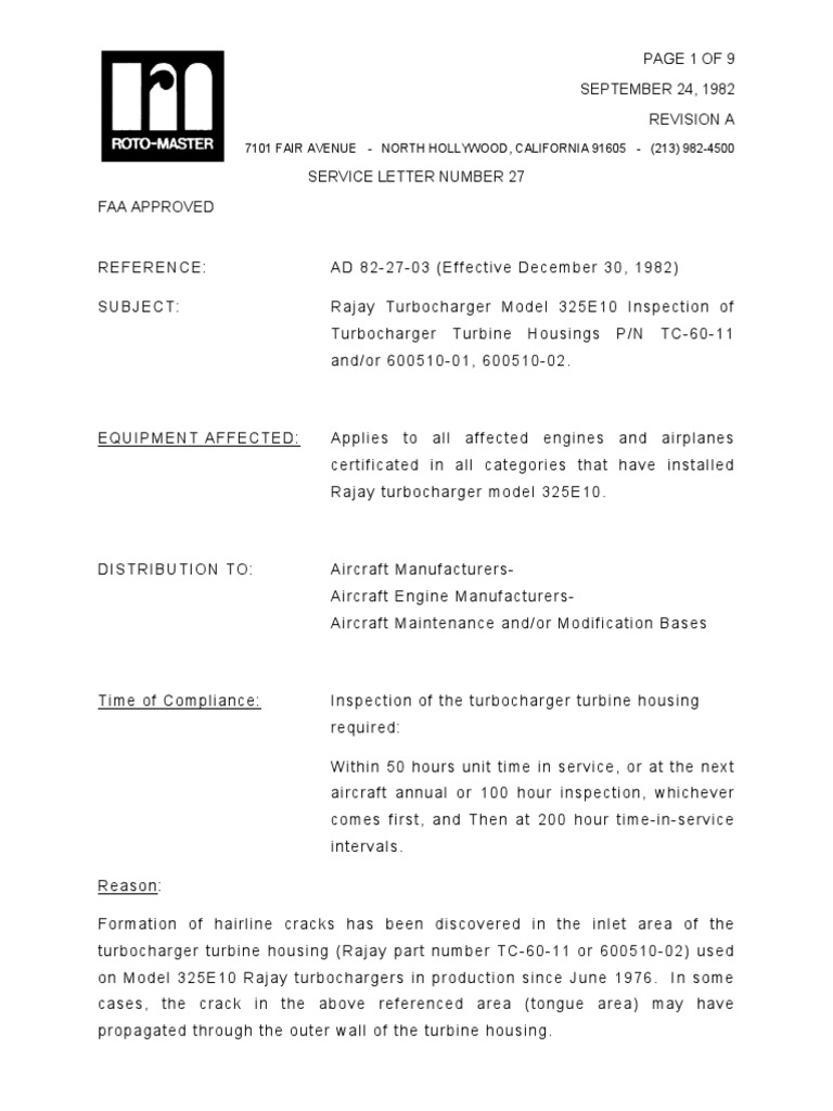 Rotomaster SL27A | PDF | Turbocharger | Machines