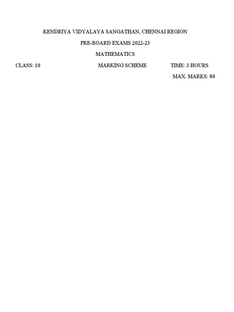 PB II Class X Maths (Basic) AK Jan 2023 | PDF | Mathematics