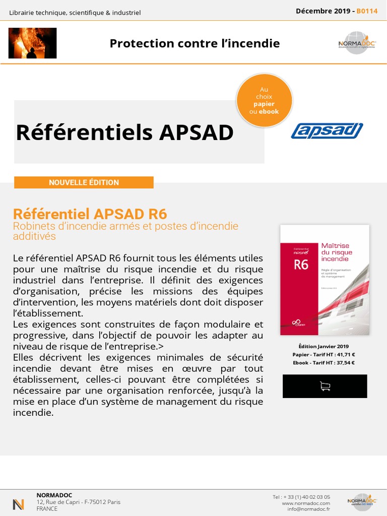 Référentiel APSAD R6 - Incendie 2019 | PDF | Taxe sur la valeur ajoutée ...