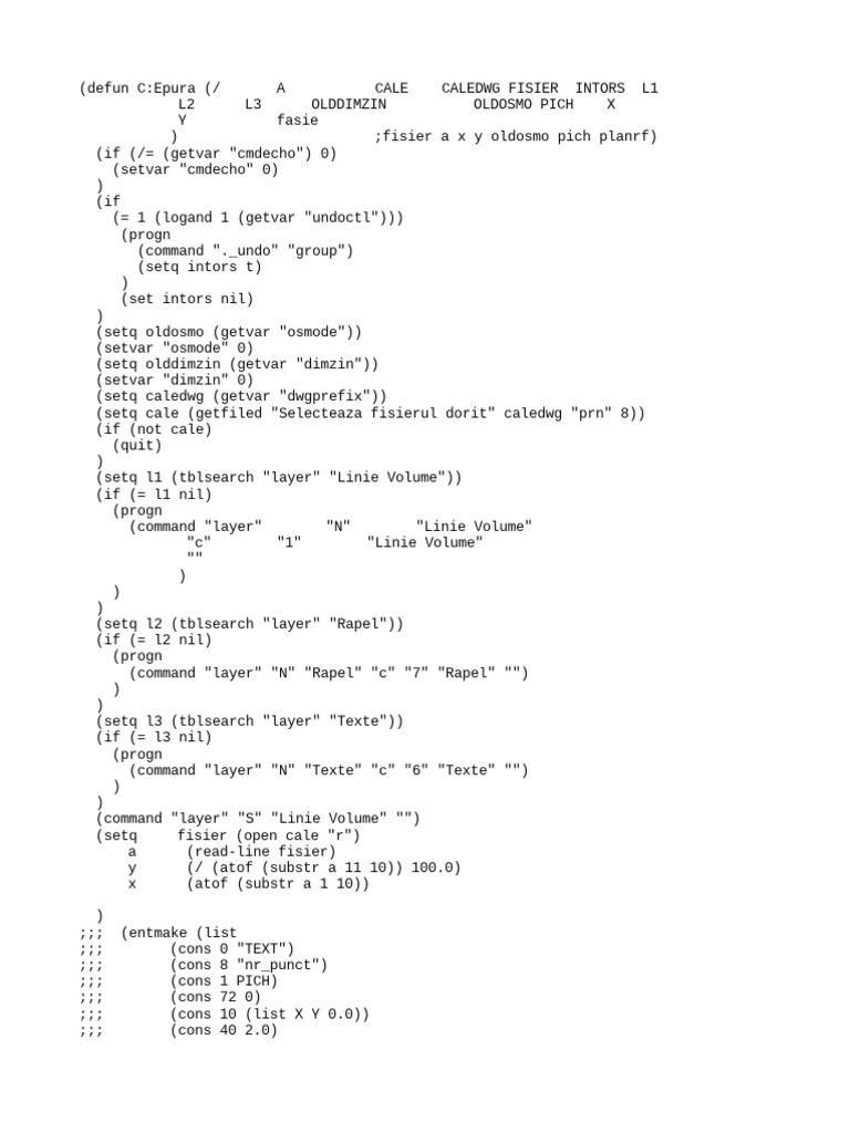 AutoCAD Lisp Script for File Import | PDF