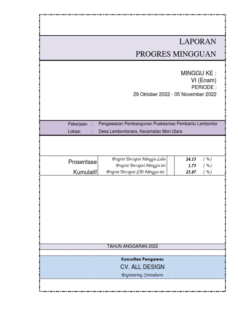 Laporan PWS Pustu Lembontonara LM 6 | PDF