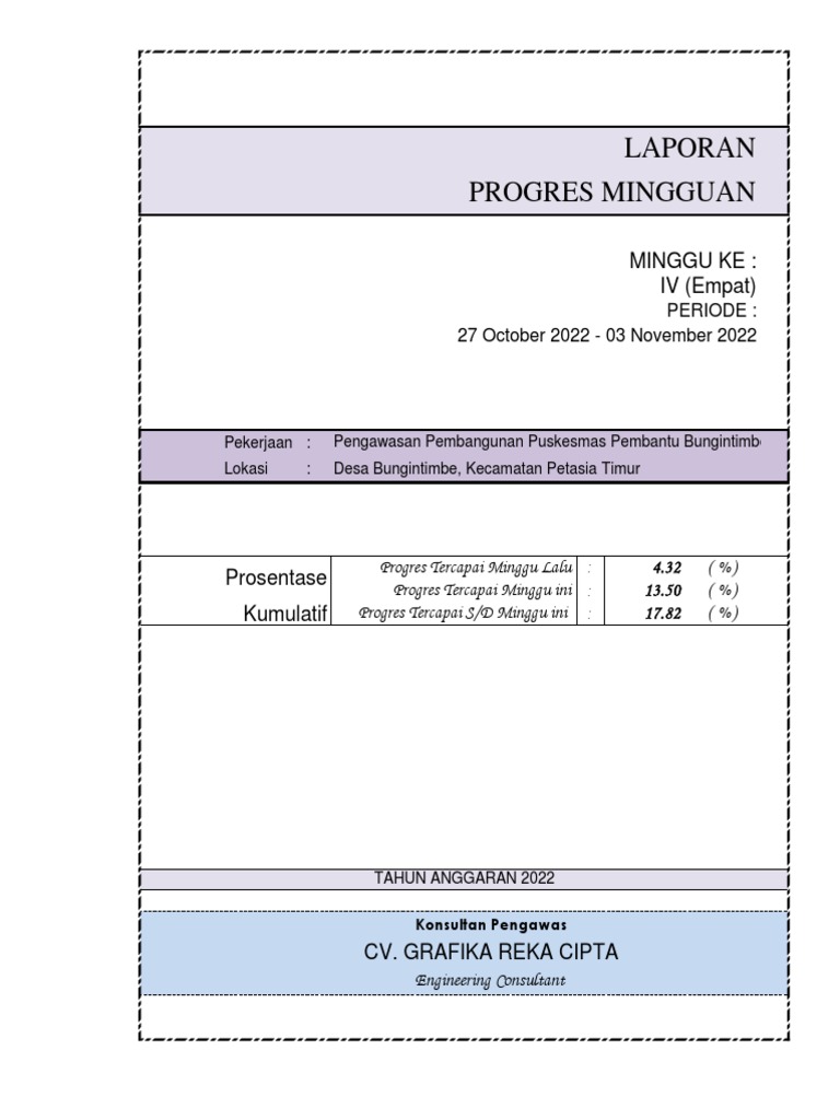 LAPORAN PWS PUSTU BUNGINTIMBE LM 4x | PDF