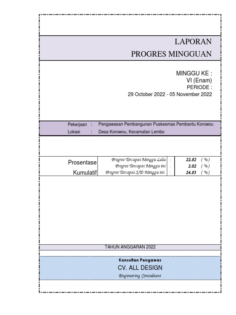Laporan Progres Pembangunan | PDF