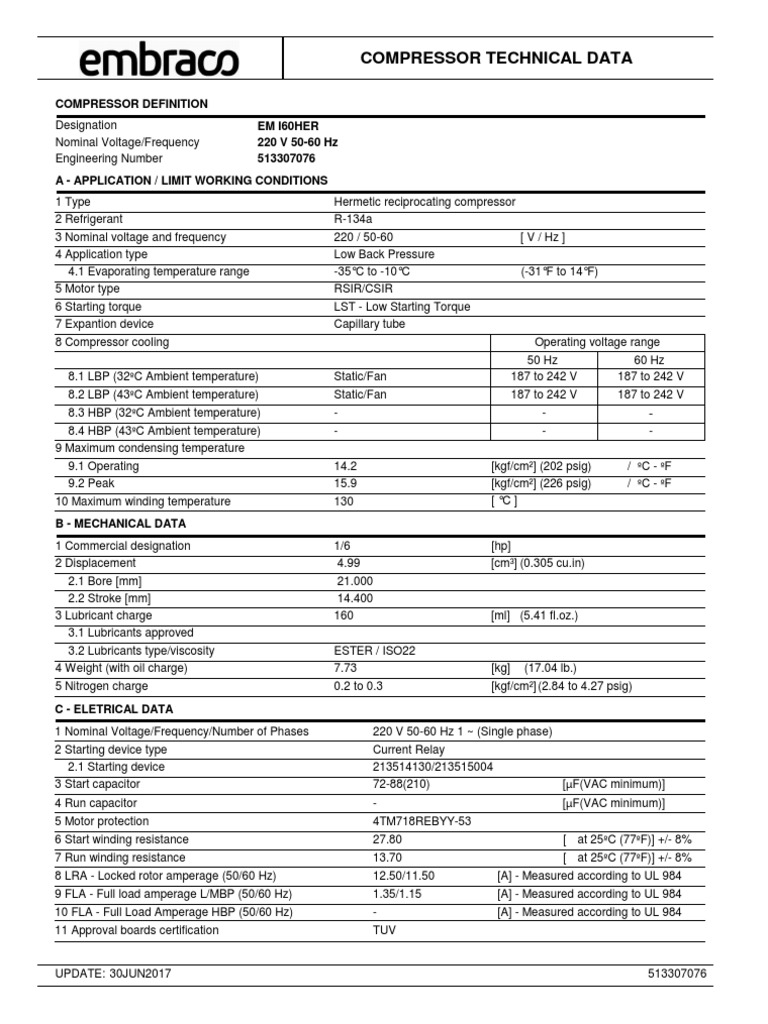 EMI60HER 220 V 50-60 HZ 1 | PDF | Evaporation | Electrical Engineering