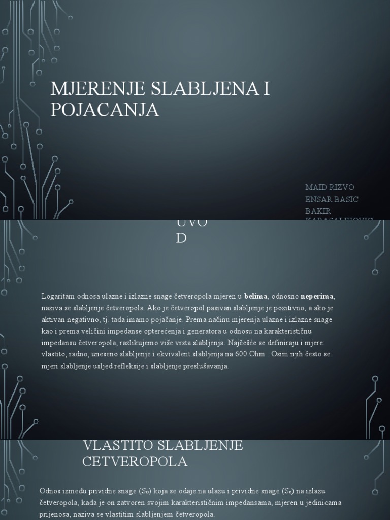 Mjerenje Slabljenja I Pojacanja | PDF