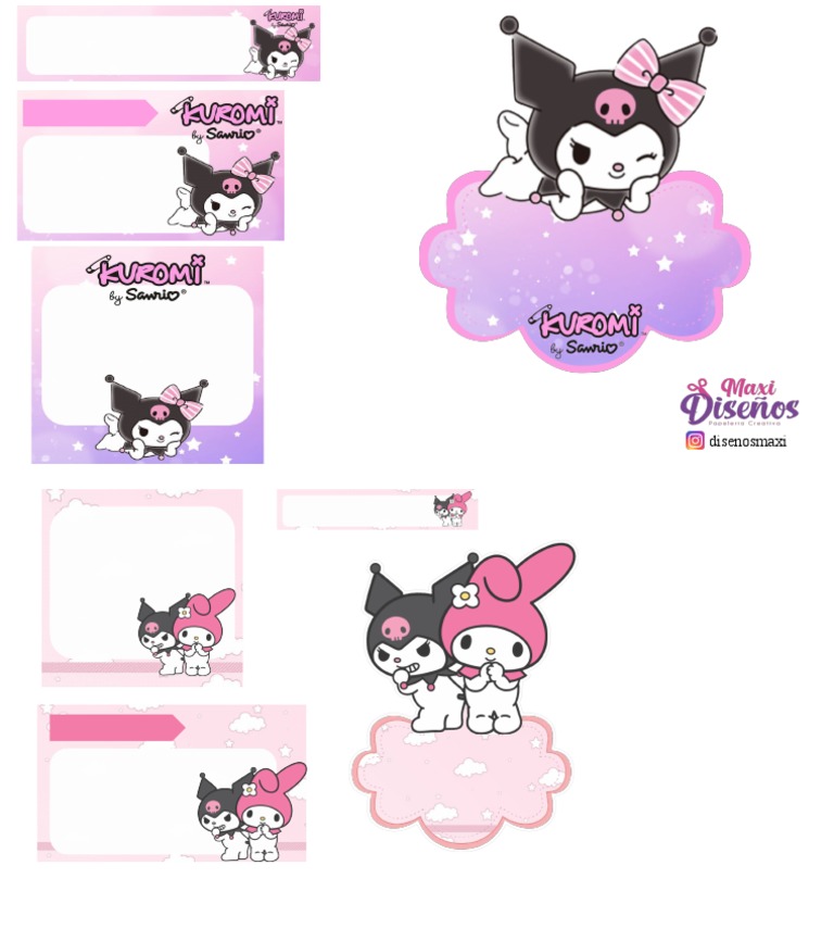 Etiquetas Escolares Kuromi y Melody | PDF