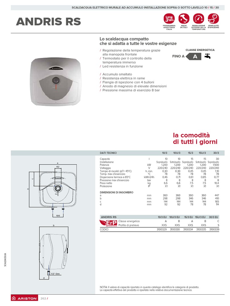 Ariston Andris RS | PDF