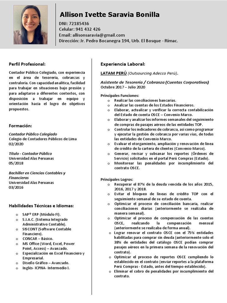 Curriculum | PDF | Contabilidad | Contador