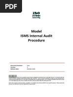 Isms Internal Audit | PDF | Auditor's Report | Information Security