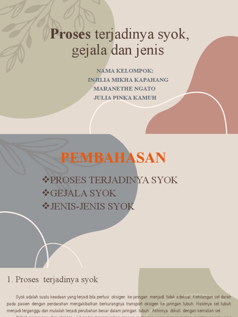 JENIS DAN GEJALA SYOK | PDF