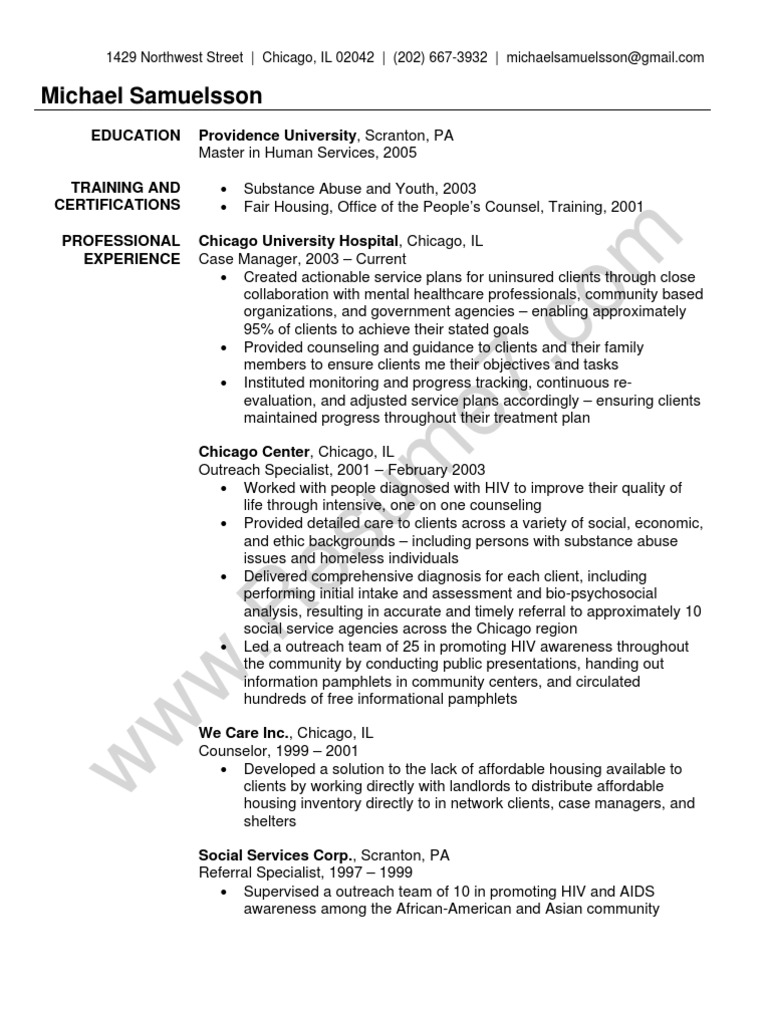Case Manager Resume Sample | PDF | Health Care
